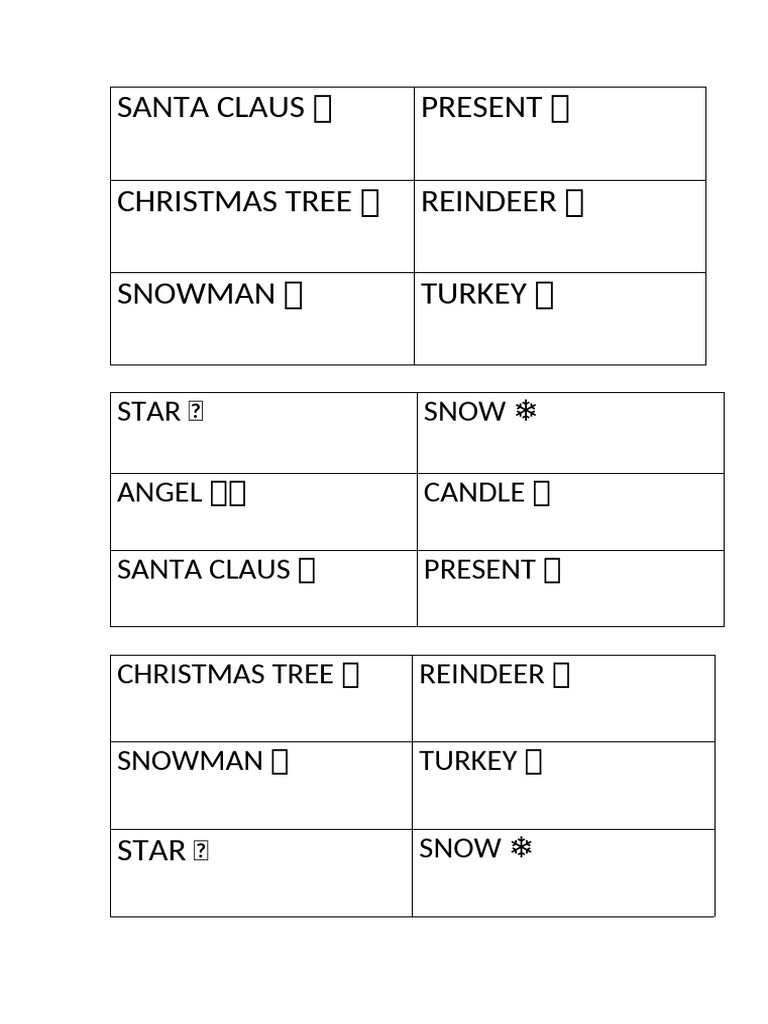 Christmas Symbols & Icons List | PDF