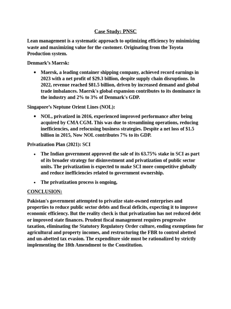 Case Study Notes. | PDF
