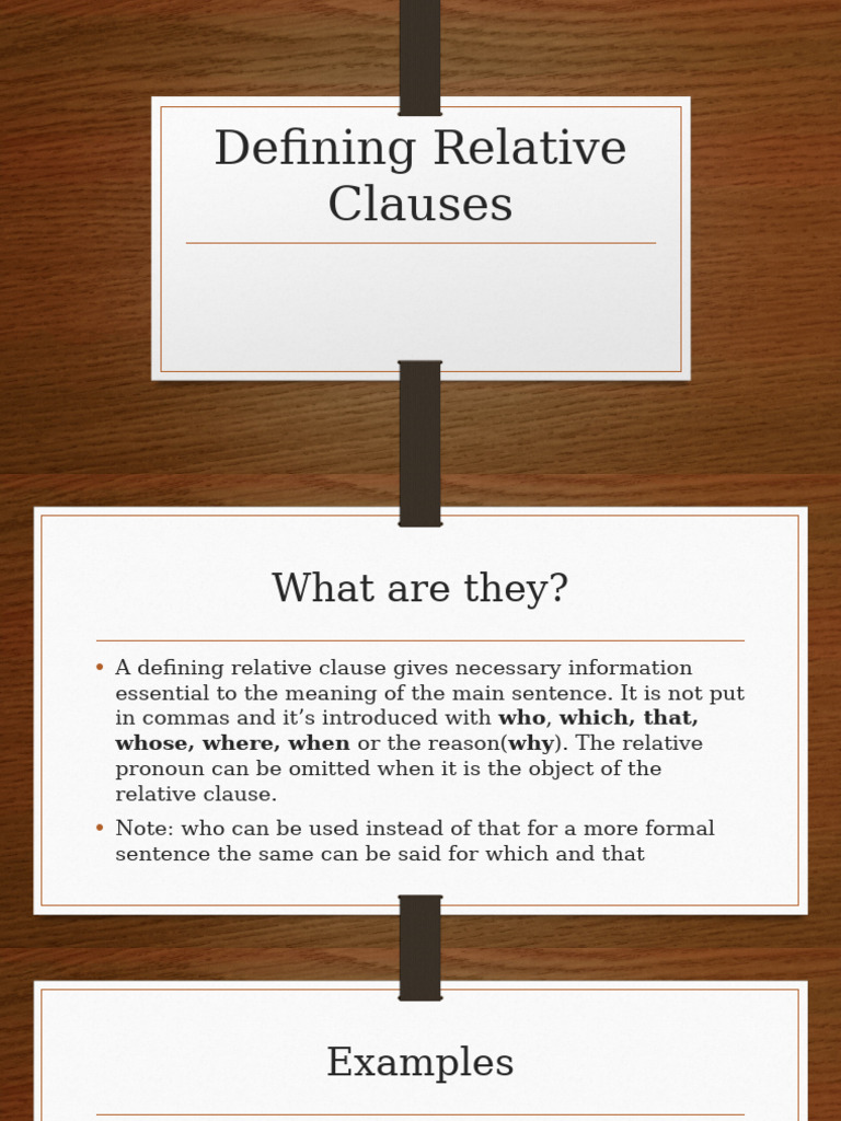 Defining Relative Clauses | PDF