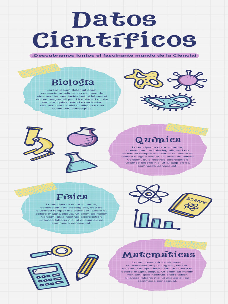 Infografía de Ciencias Datos Científicos Ilustrativo Violeta y Azul | PDF