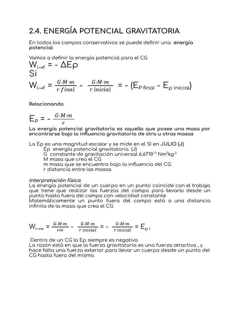 2.4. ENERG-A POTENCIAL GRAVITATORIA | PDF