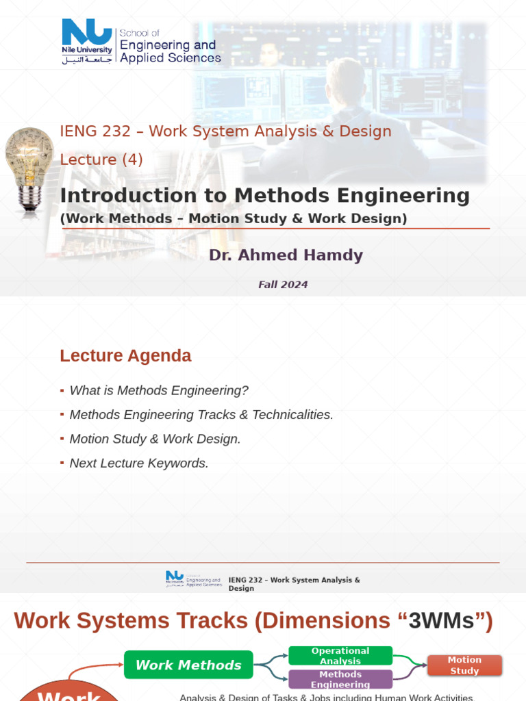 Lecture (4) - Introduction To Methods Engineering | PDF | Engineering | Business