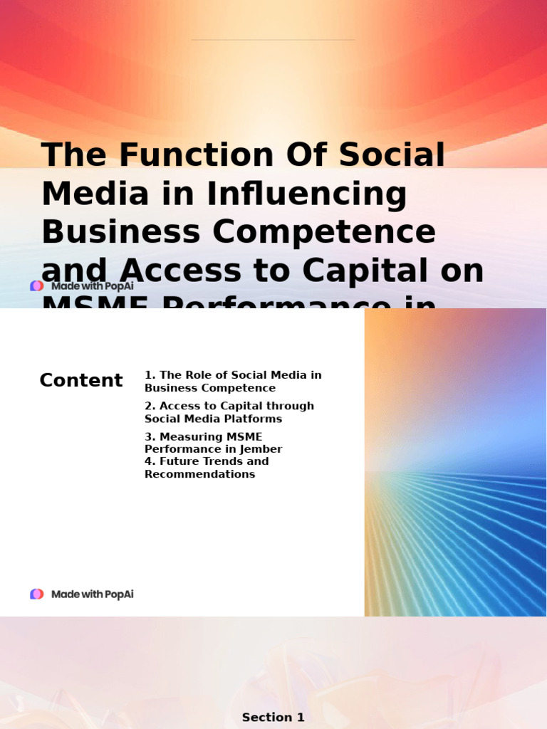The Function of Social Media in Influencing Business Compete | PDF ...