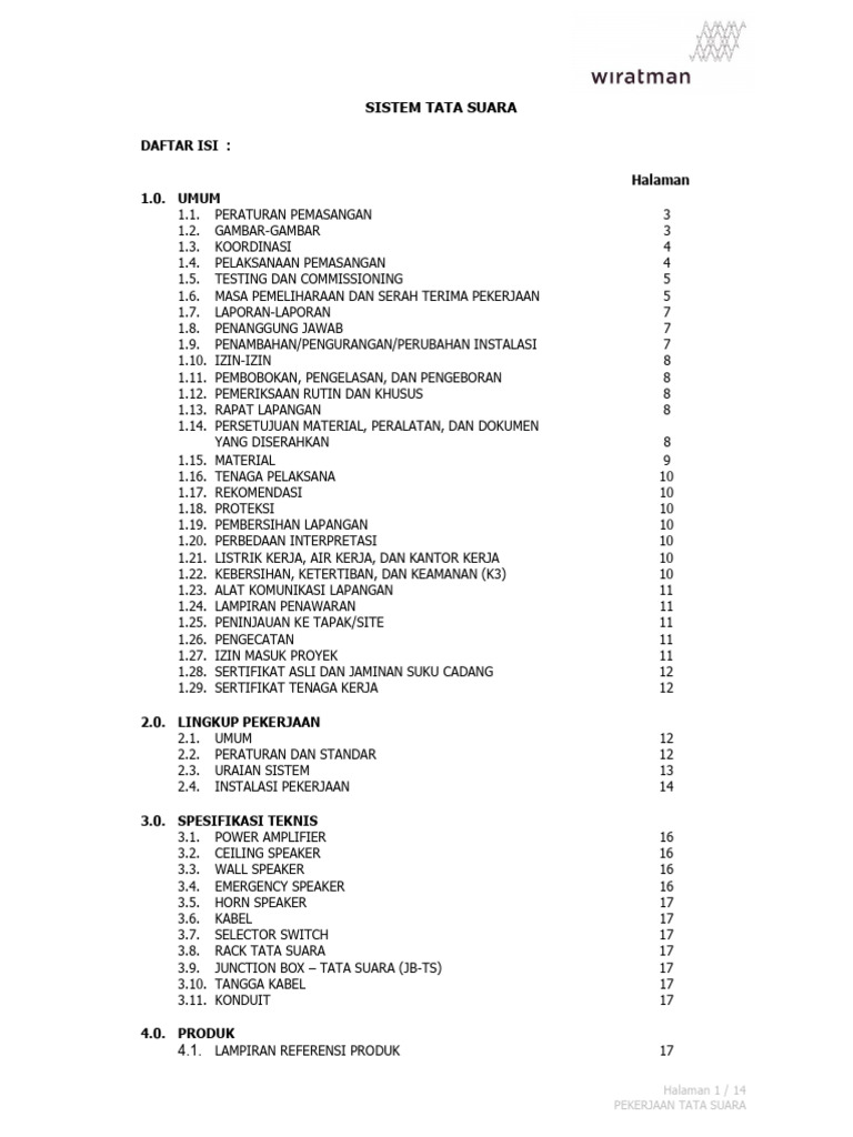 RKS Tata Suara | PDF