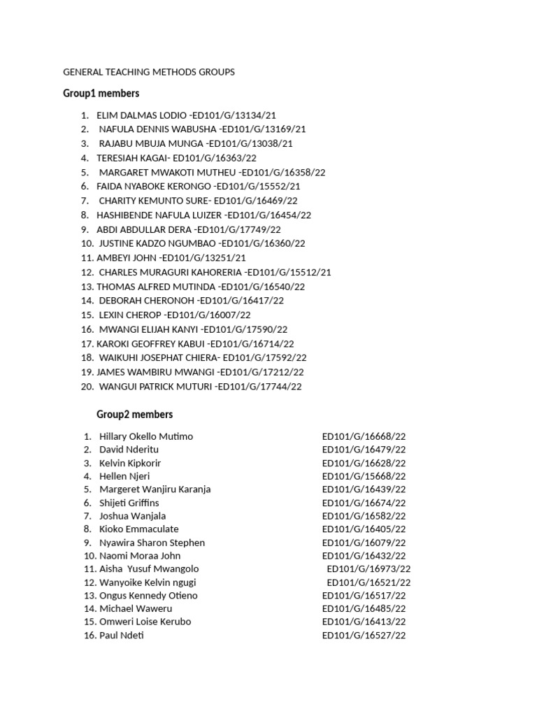 General Teaching Methods Groups-2 | PDF