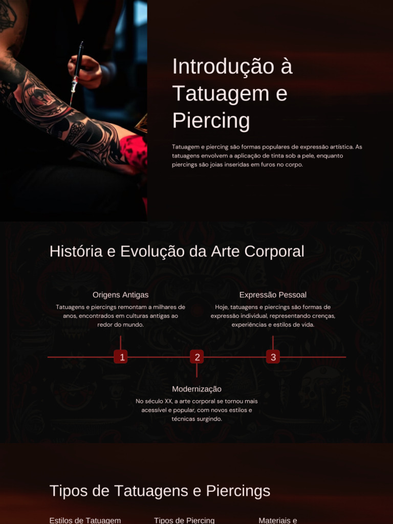 Introducao A Tatuagem e Piercing | PDF