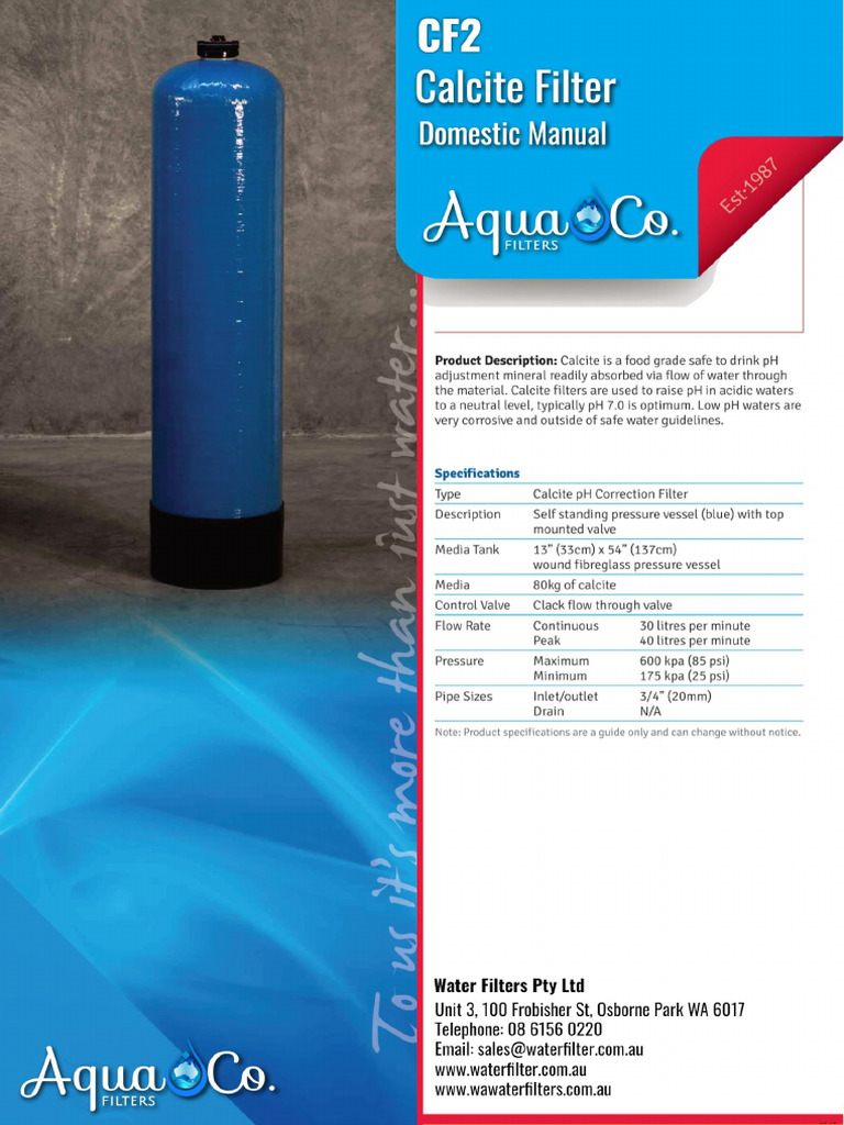 32 Calcite PH Correction System | PDF