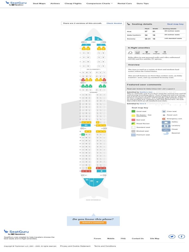 SeatGuru Seat Map Delta | PDF | Aircraft | Airlines