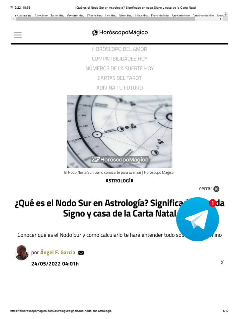 ¿Qué Es El Nodo Sur en Astrología - Significado en Cada Signo y Casa de ...