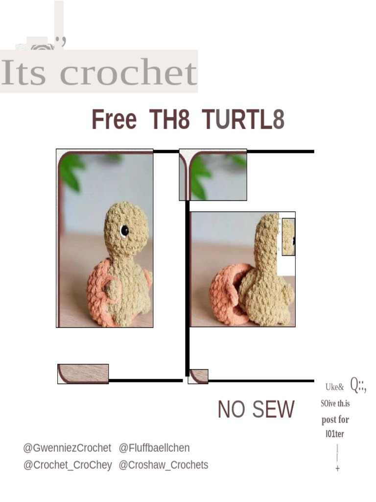 Free Crochet Pattern: Trunk the Turtle | PDF