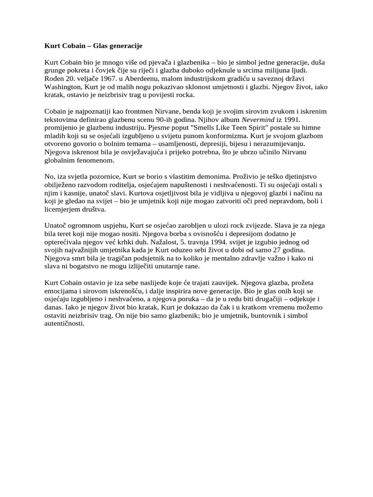 Kurt Cobain | PDF