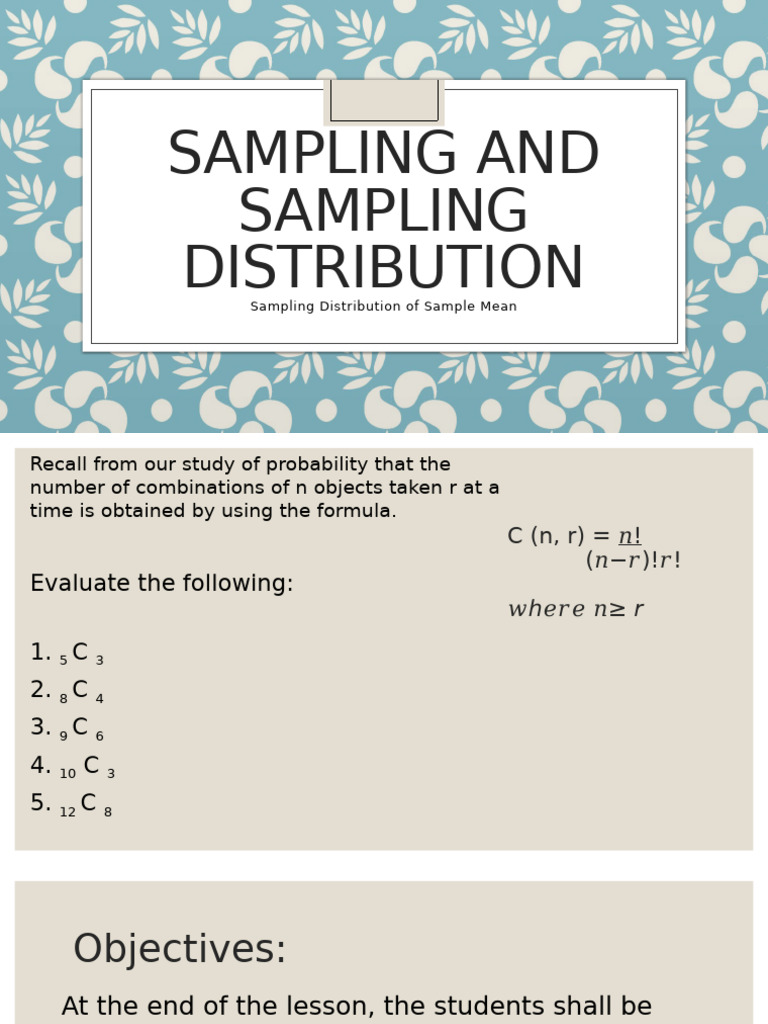 Sampling Distribution | PDF | Probability Distribution | Statistics