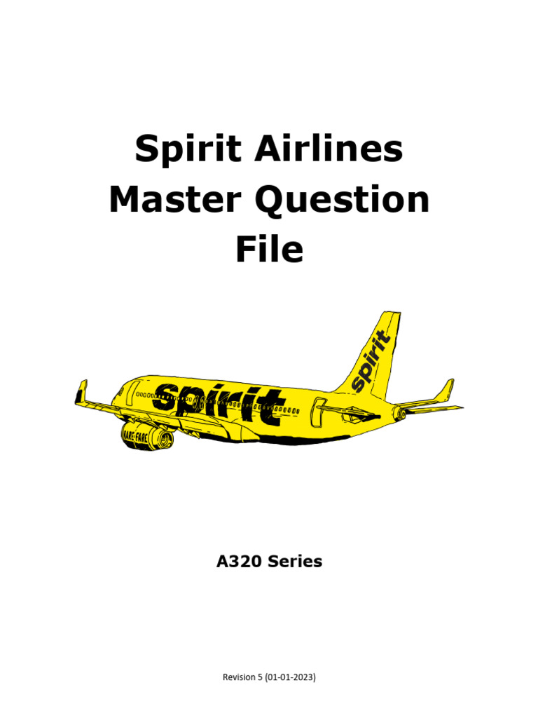 Spirit Airlines A320 Master Question File | PDF | Aerodynamics ...