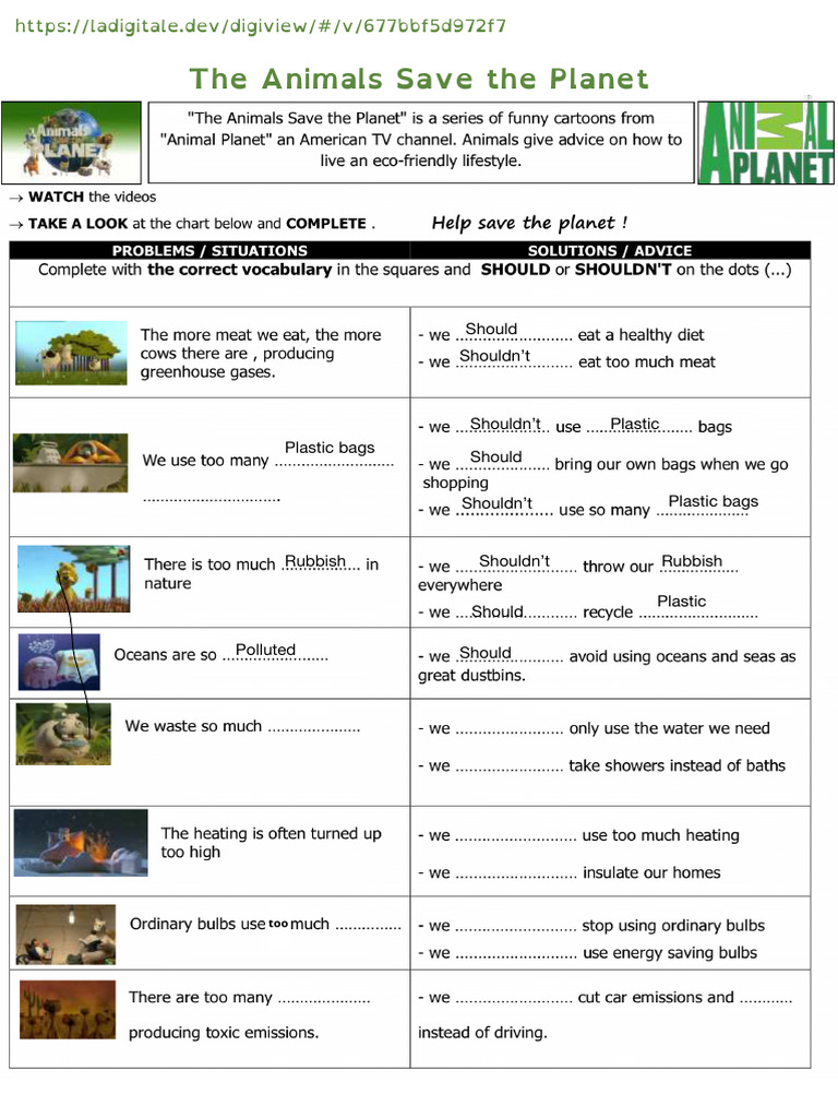 The Animals Save The Planet | PDF