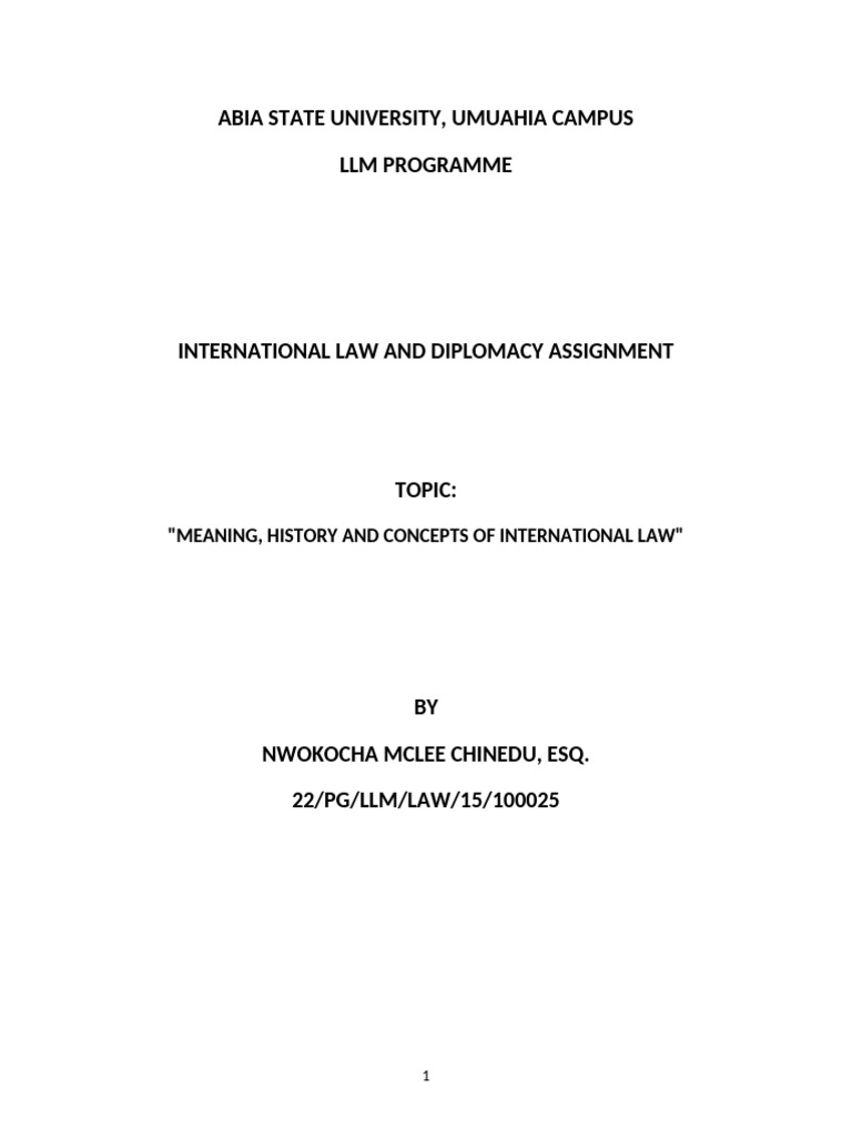 LLM Students' Guide to Int'l Law | PDF | International Law | Justice