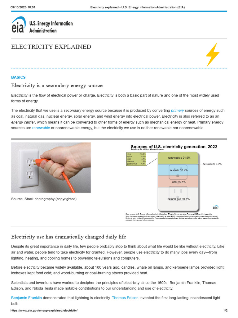 Electricity Explained - U.S. Energy Information Administration (EIA ...