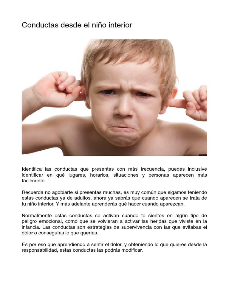Conductas del Niño Interior en Adultos | PDF | Sicología