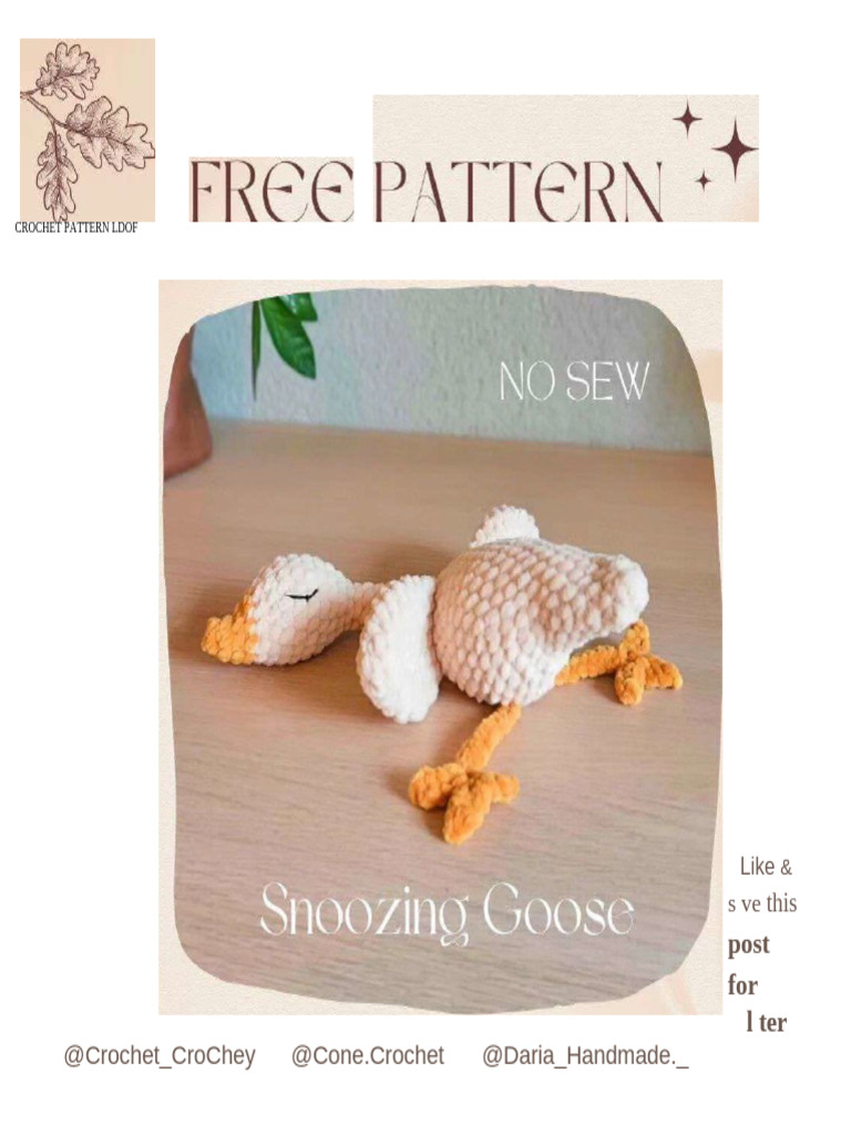 Crochet Goose Plush Pattern Guide | PDF | Crochet | Crafts