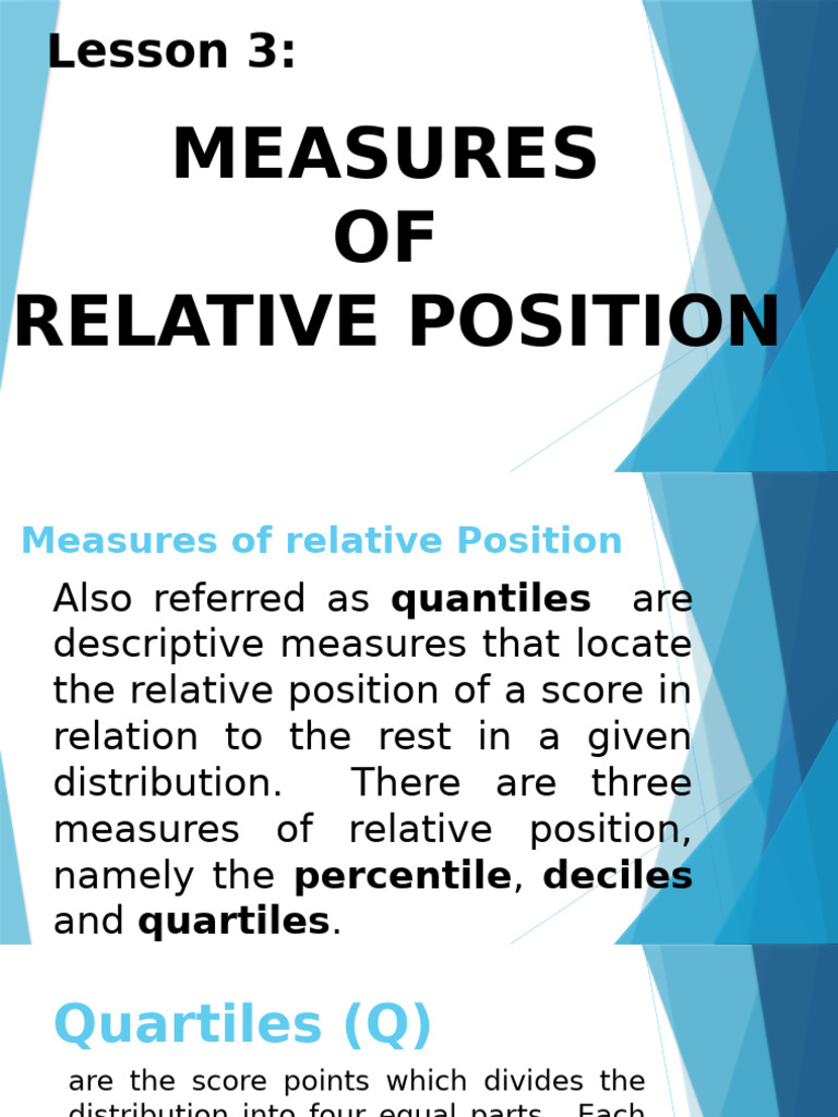 Measures of Position | PDF | Quartile | Percentile