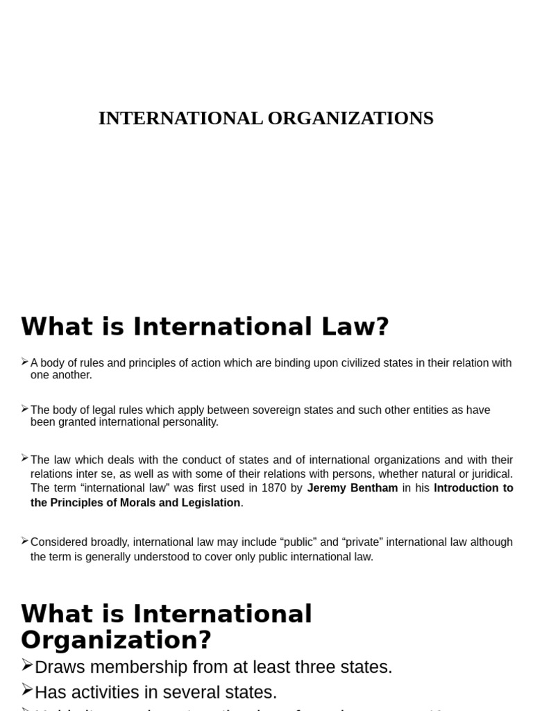 Understanding International Organizations | PDF | United Nations ...