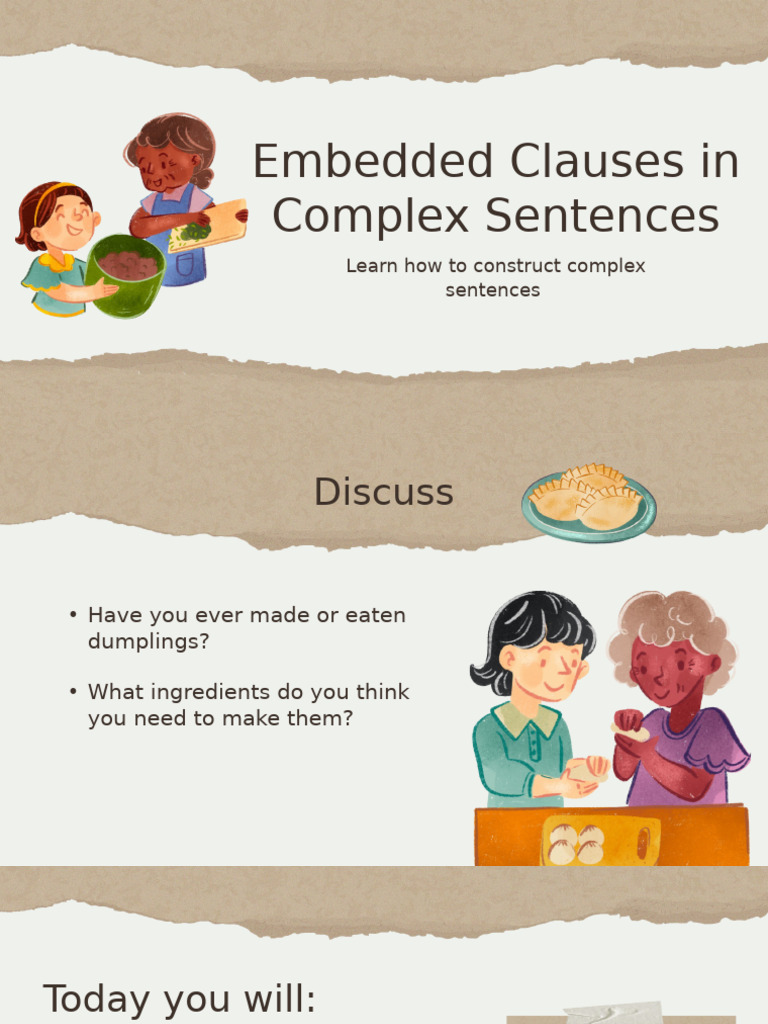 Exploring Embedded Clauses in Dumpling Making Education Presentation in ...