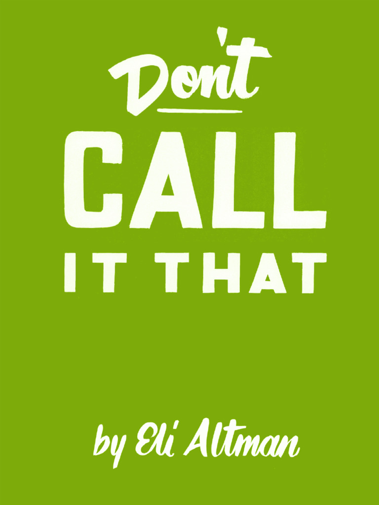 Dont Call It That 1.0 | PDF | Brand