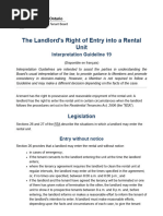 Form 9 Entry Notice for Tenants | PDF | Leasehold Estate | Private Law