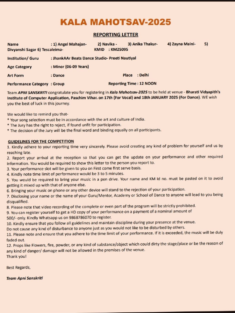 Reporting Letter | PDF