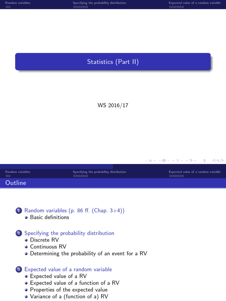 Random Variables and Distributions | PDF | Probability Distribution ...