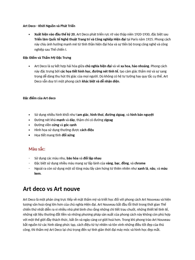 Thuyet Trinh Art Deco | PDF