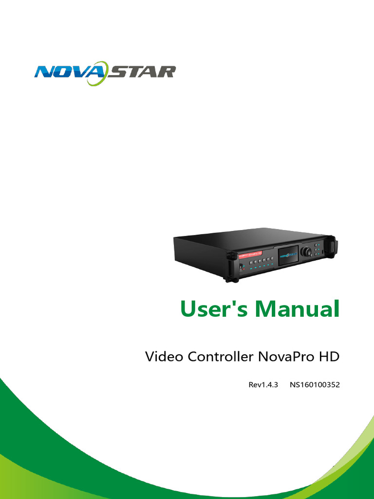 NovaPro-HD-User-Manual-V1.4.3 todo en 1 | PDF | Hdmi | Display Resolution