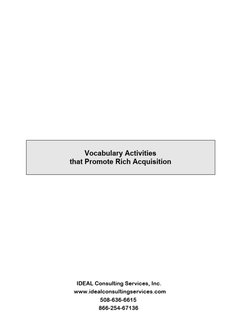 Vocabulary_Workstation_Activities | PDF