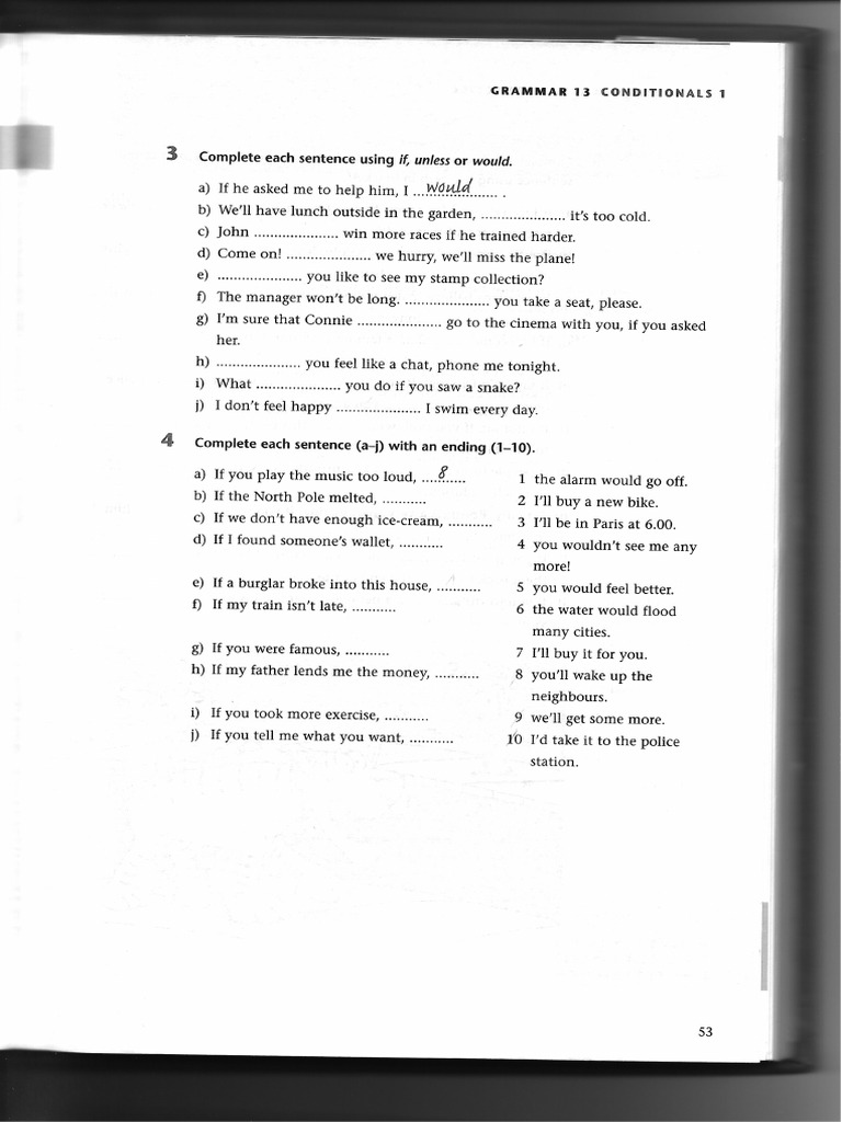 Conditionals Exercises 2 | PDF