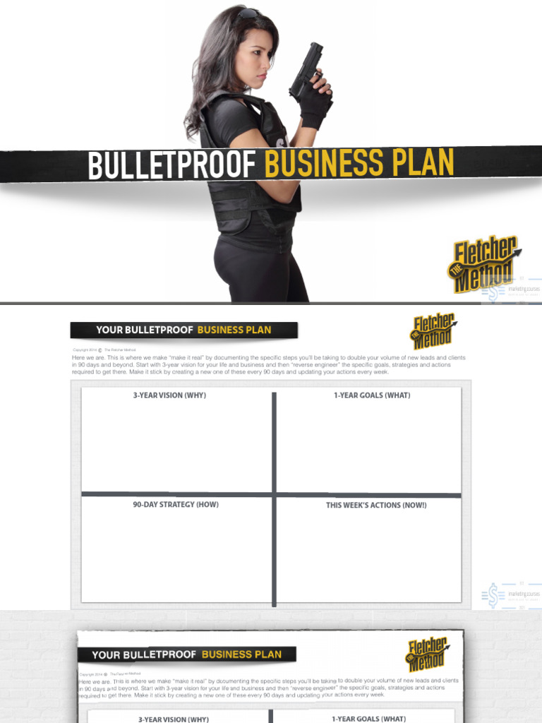 Bulletproof Business Plan Fillable (1) | PDF | Sales | Business