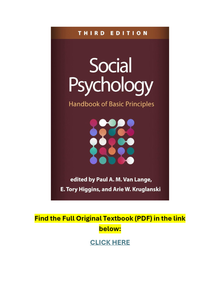 Social Psychology Handbook Overview | PDF | Self Concept | Attitude ...