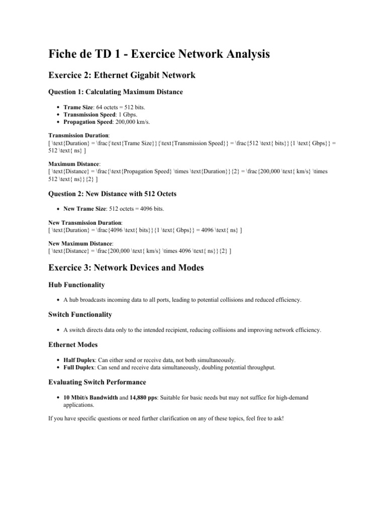 Ethernet Network Analysis Guide | PDF