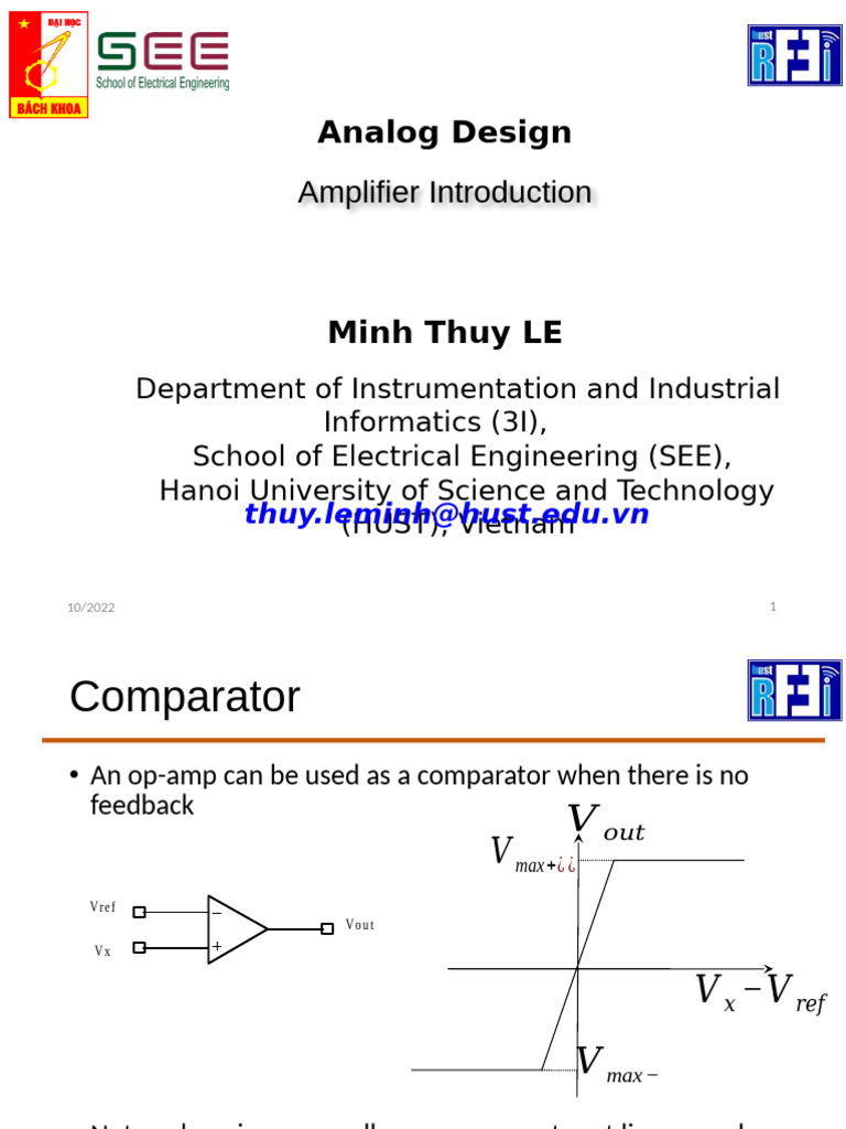 Analog Design: Comparators & Rectifiers | PDF | Operational Amplifier | Electrical Components