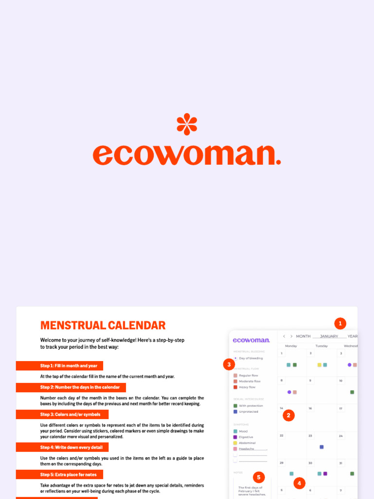 Menstrual Calendar Tracking Guide | PDF | Menstrual Cycle | Gynaecology