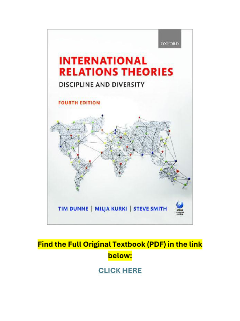 International Relations Theories Discipline and Diversity 4th Edition TEXTBOOK | PDF ...