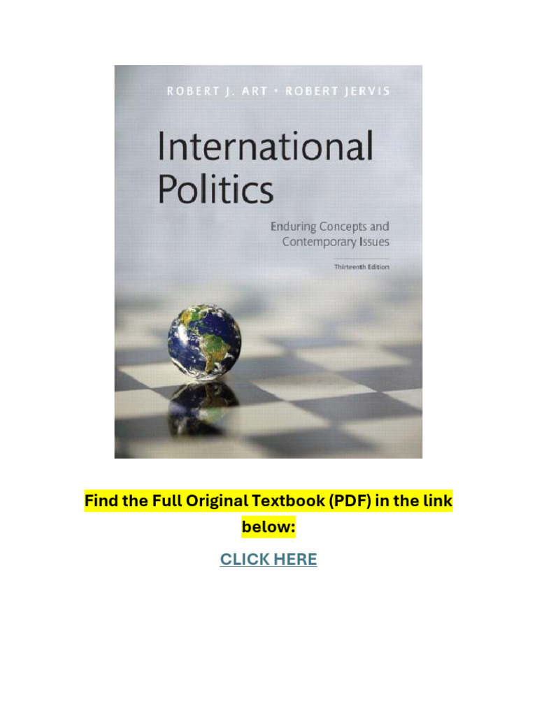 International Politics: Key Concepts & Issues | PDF | International ...