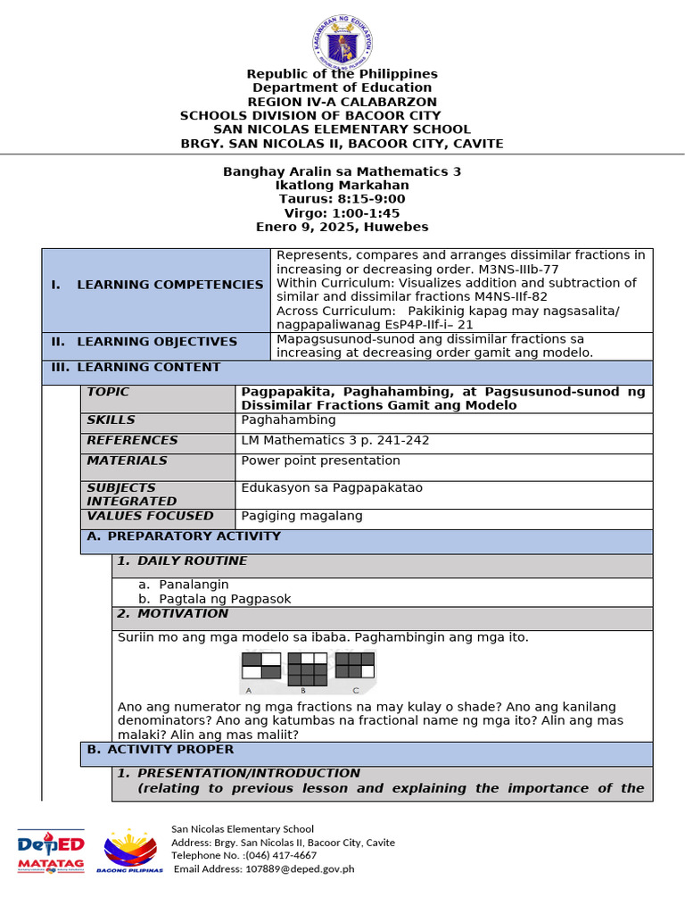 Math-3-Quarter-3-Week 3-Jan 9 | PDF