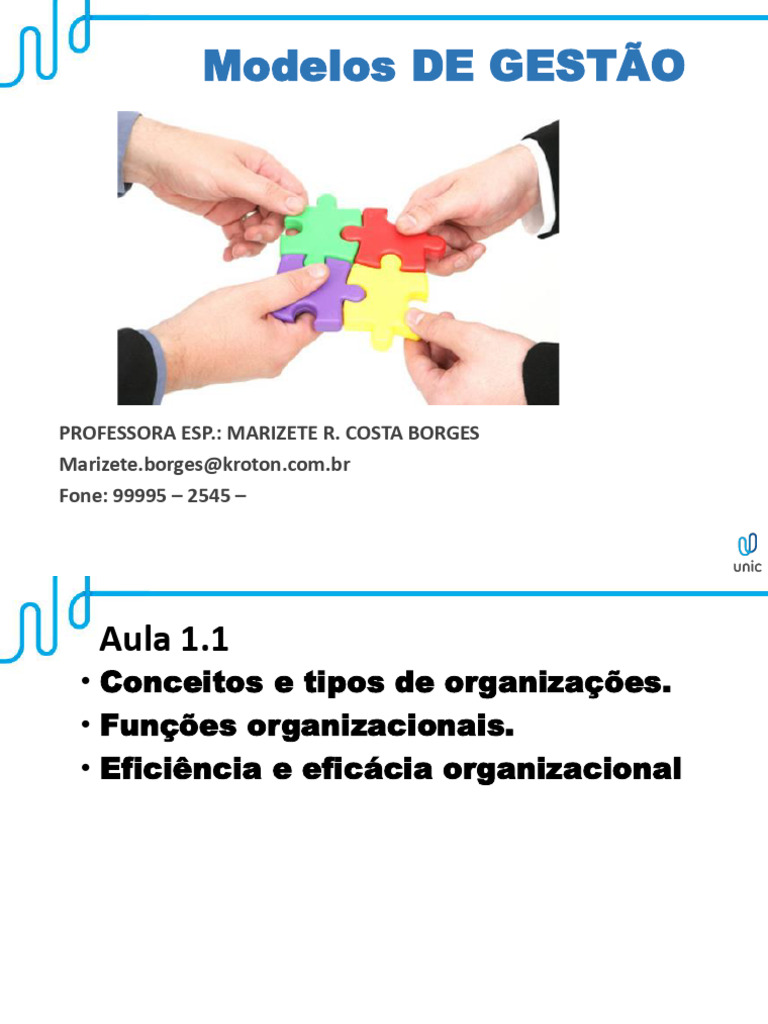 Modelos de Gestão e Estruturas Organizacionais | PDF | Análise SWOT ...