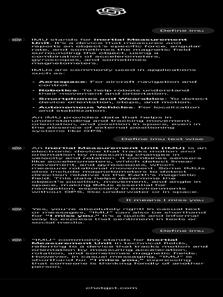 IMU Definition and Applications | PDF