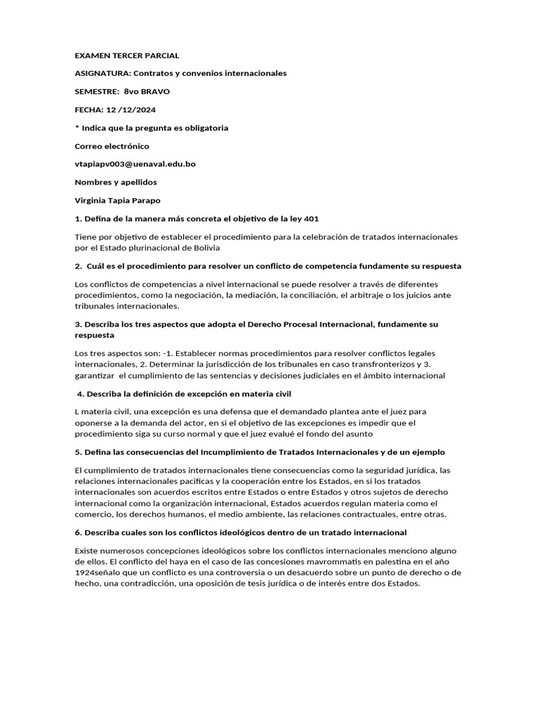 EXAMEN TERCER PARCIAL 6 | PDF | Crímenes | Crimen y violencia