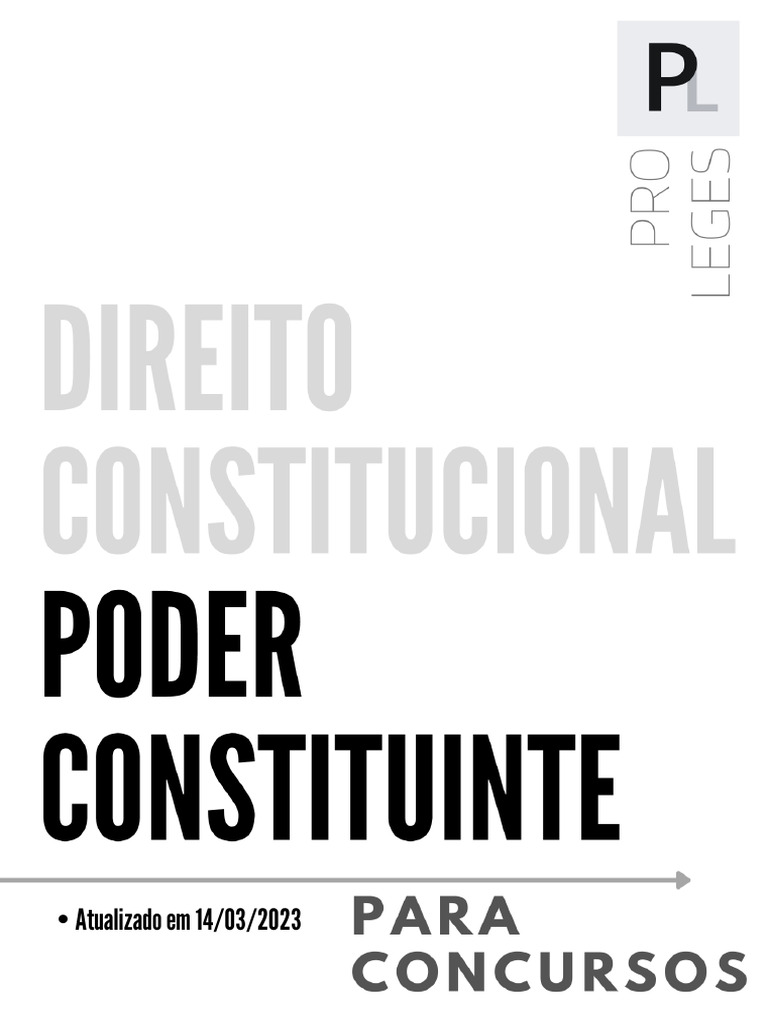 Direito Constitucional-Poder Constituinte (Pro Leges 2023) | PDF | Emenda Constitucional ...