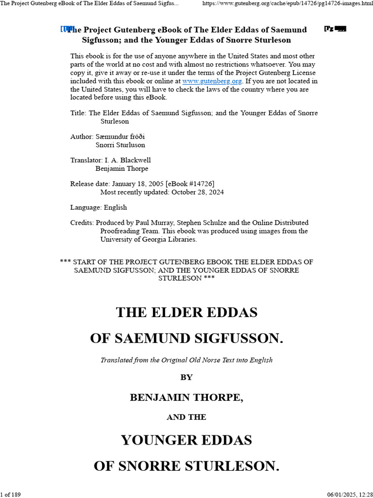 Norse Eddas: Ancient Myths Unveiled | PDF