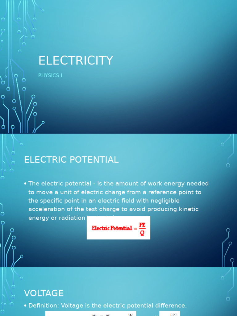 Electricity part II | PDF | Electric Current | Voltage