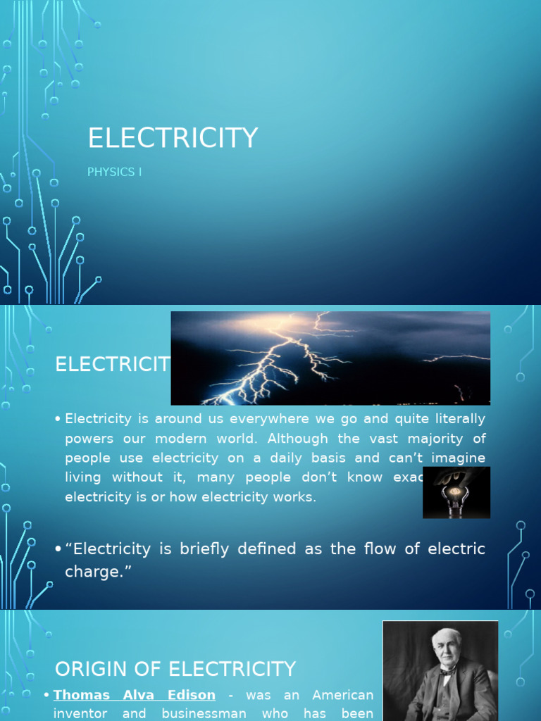 ELECTRICITY | PDF | Electric Charge | Electricity