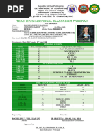 Individual Class Program SY 2024 2025 - Revised | PDF