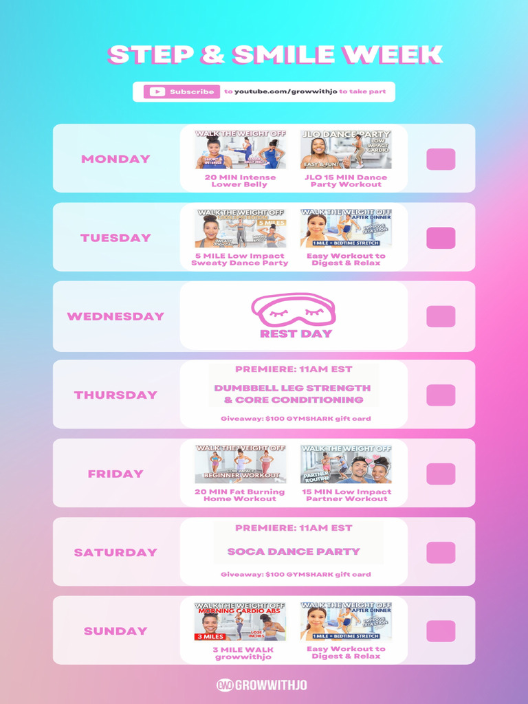 Step & Smile Calendar | PDF